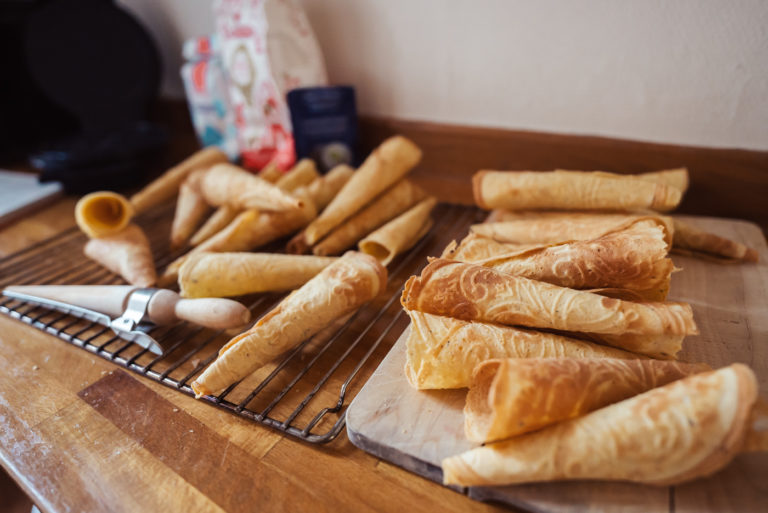 Norwegian Krumkake Cookies - Scandinavian Cookbook