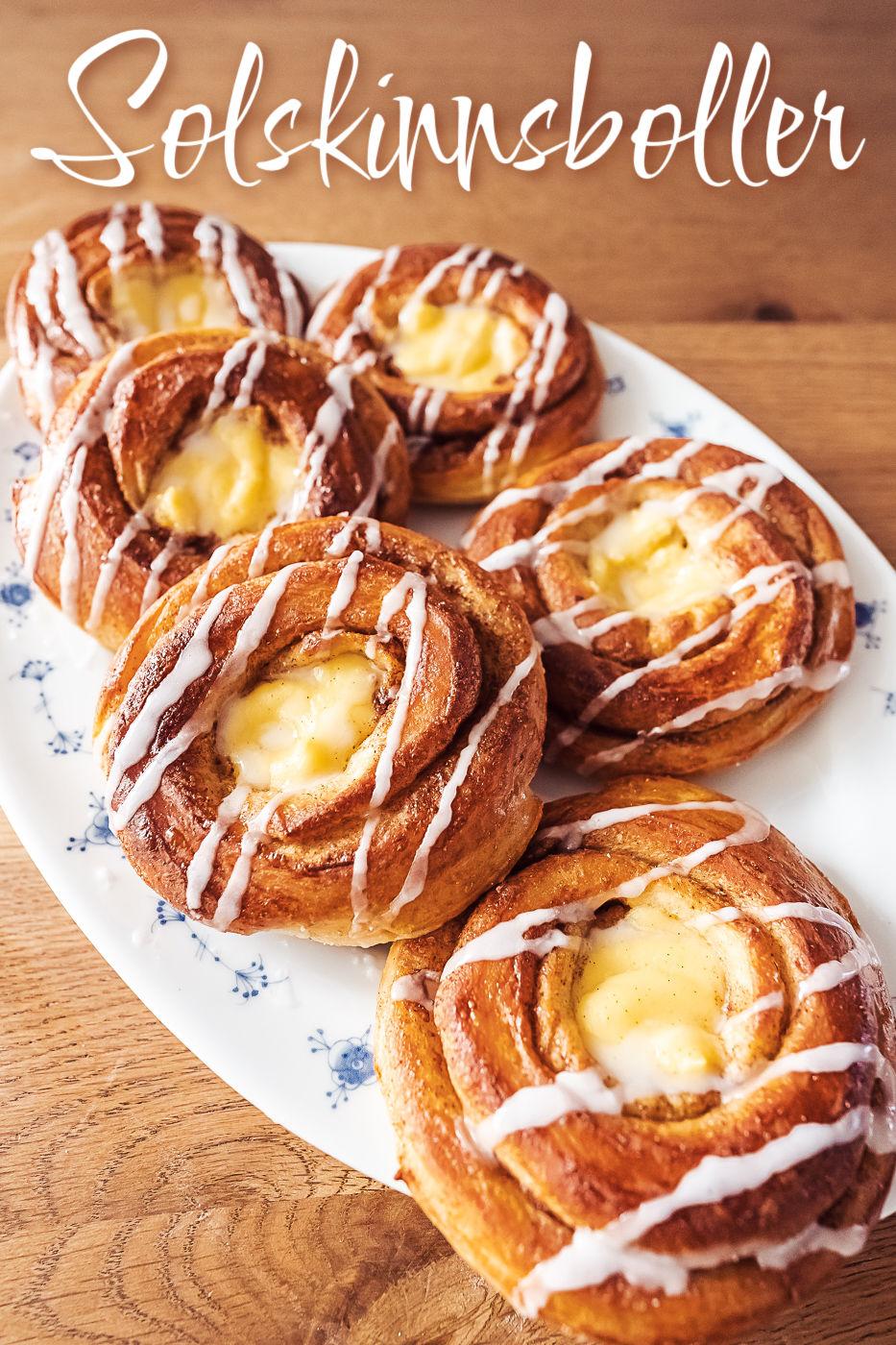 Solskinnsboller - Norwegian Sun Buns (Solboller) - Scandinavian Cookbook