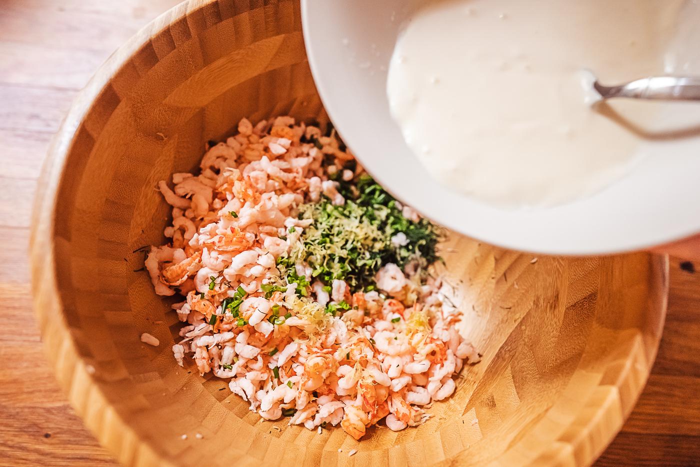 Toast Skagen (Swedish Shrimp Salad Toast) - Scandinavian Cookbook