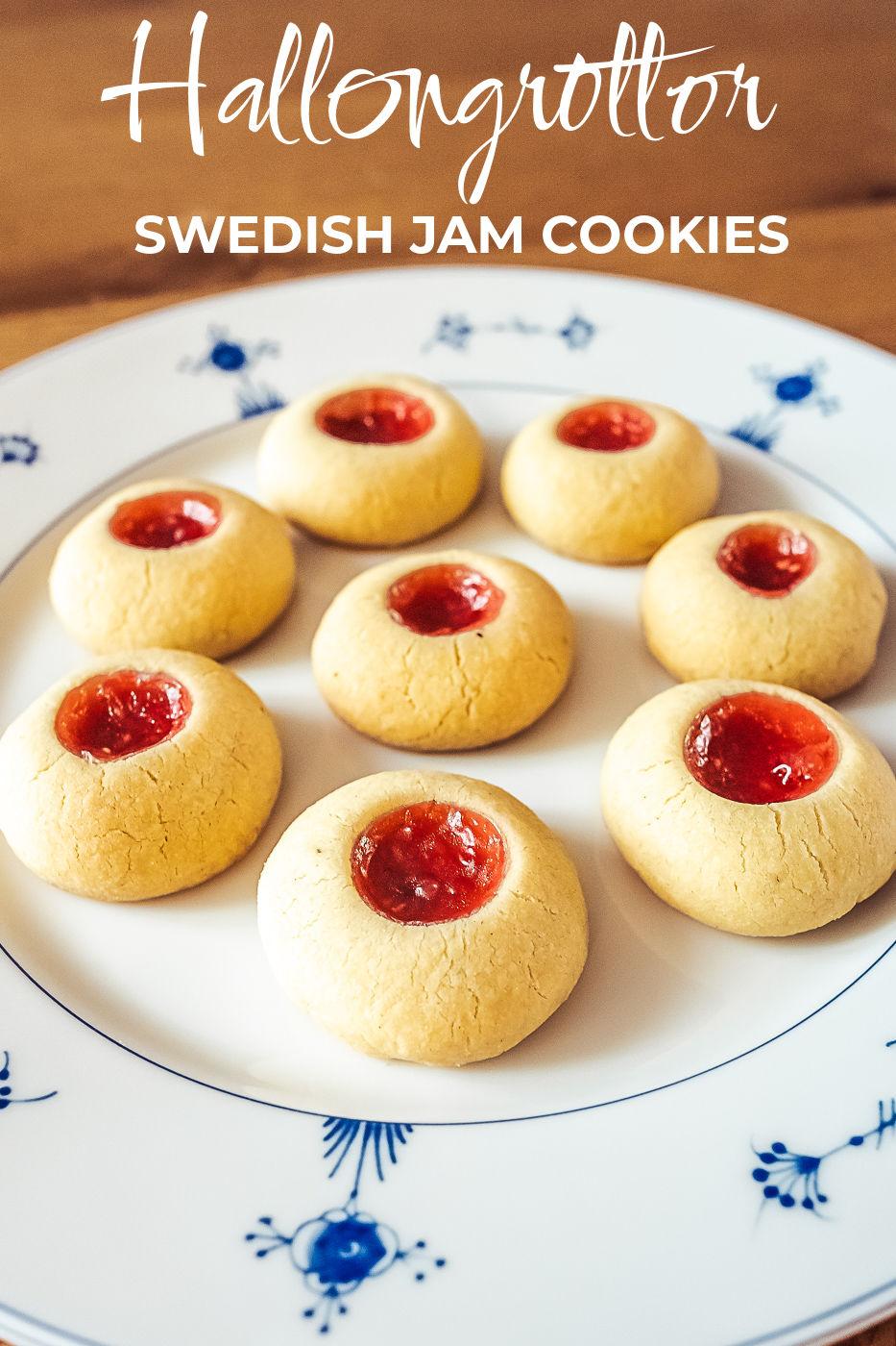 Hallongrottor (Swedish Raspberry Jam Cookies) - Scandinavian Cookbook
