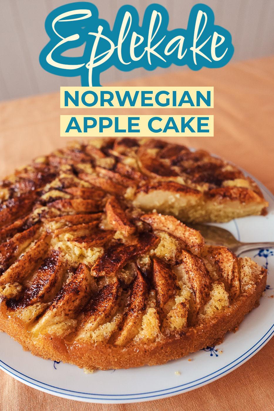Eplekake (Norwegian Apple Cake) - Scandinavian Cookbook