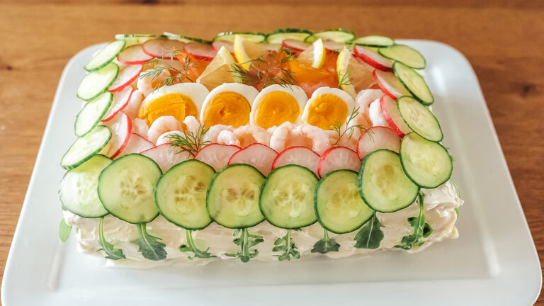 Smörgåstårta (Swedish Sandwich Cake) - Scandinavian Cookbook