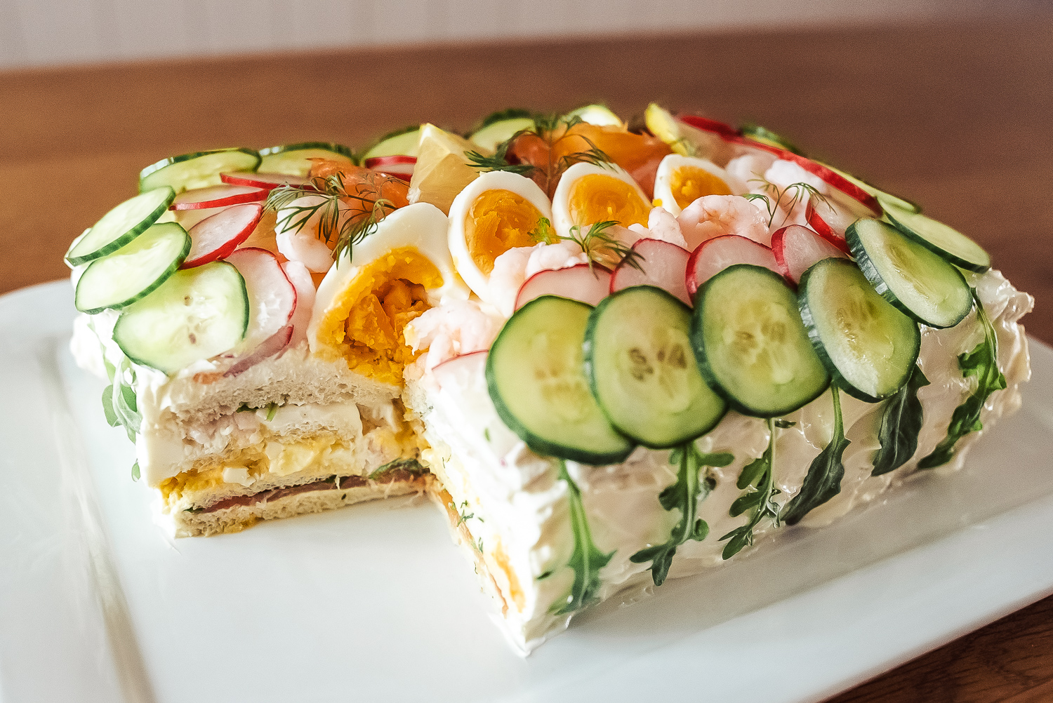 Smörgåstårta (Swedish Sandwich Cake) - Scandinavian Cookbook