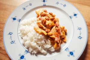 Flygande Jakob (Flying Jacob) Swedish Casserole - Scandinavian Cookbook