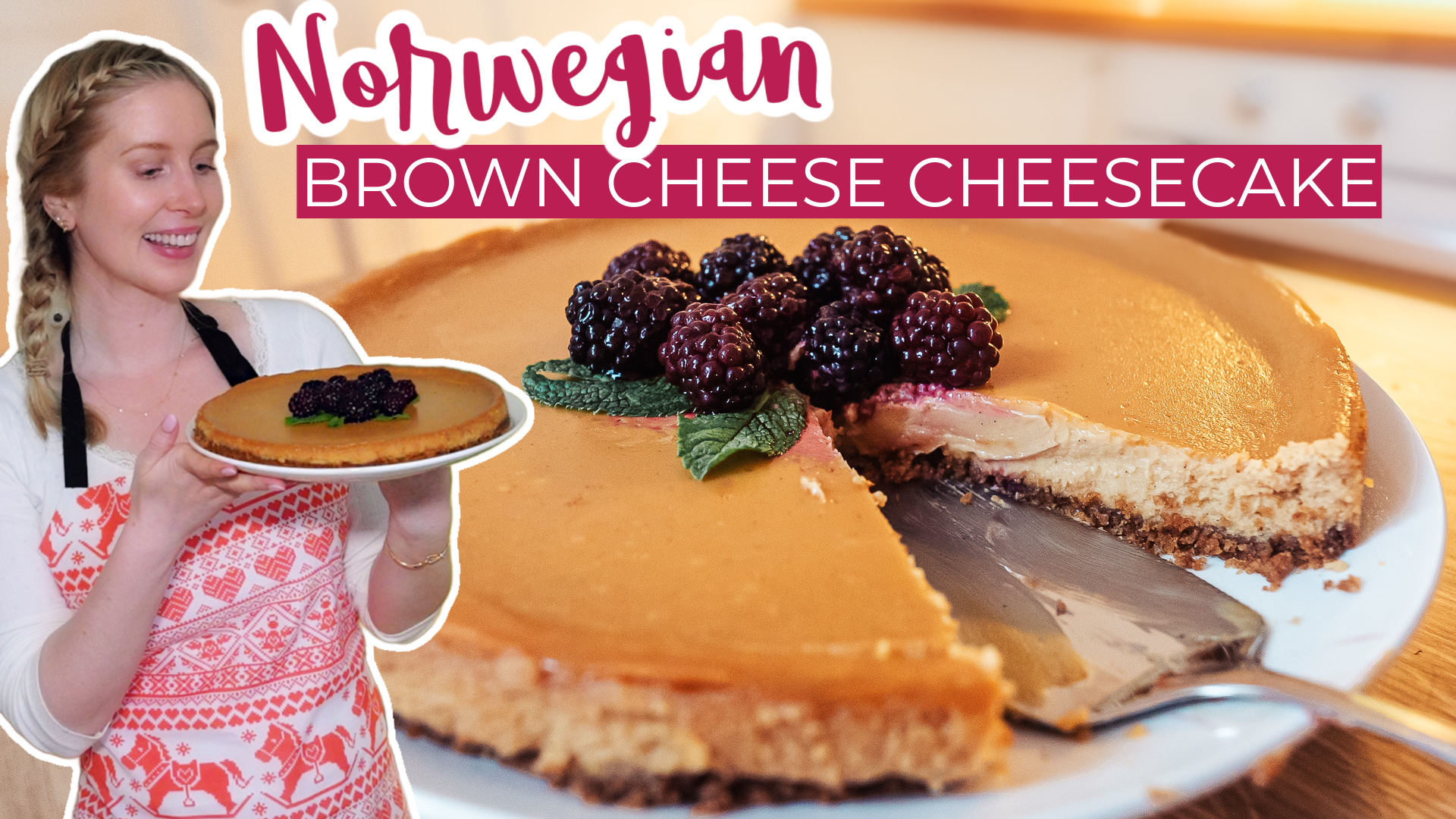 Norwegian Brown Cheese Cheesecake (Brunost Ostekake) - Scandinavian ...